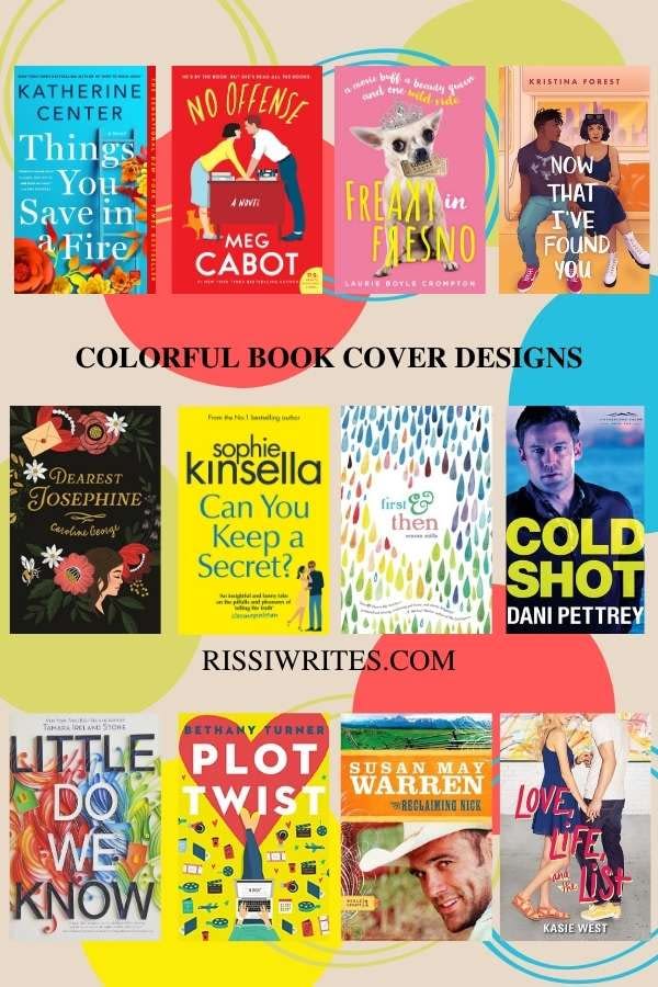 12 COLORFUL BOOK COVER DESIGNS ON MY BOOKSHELF | RissiWrites.com